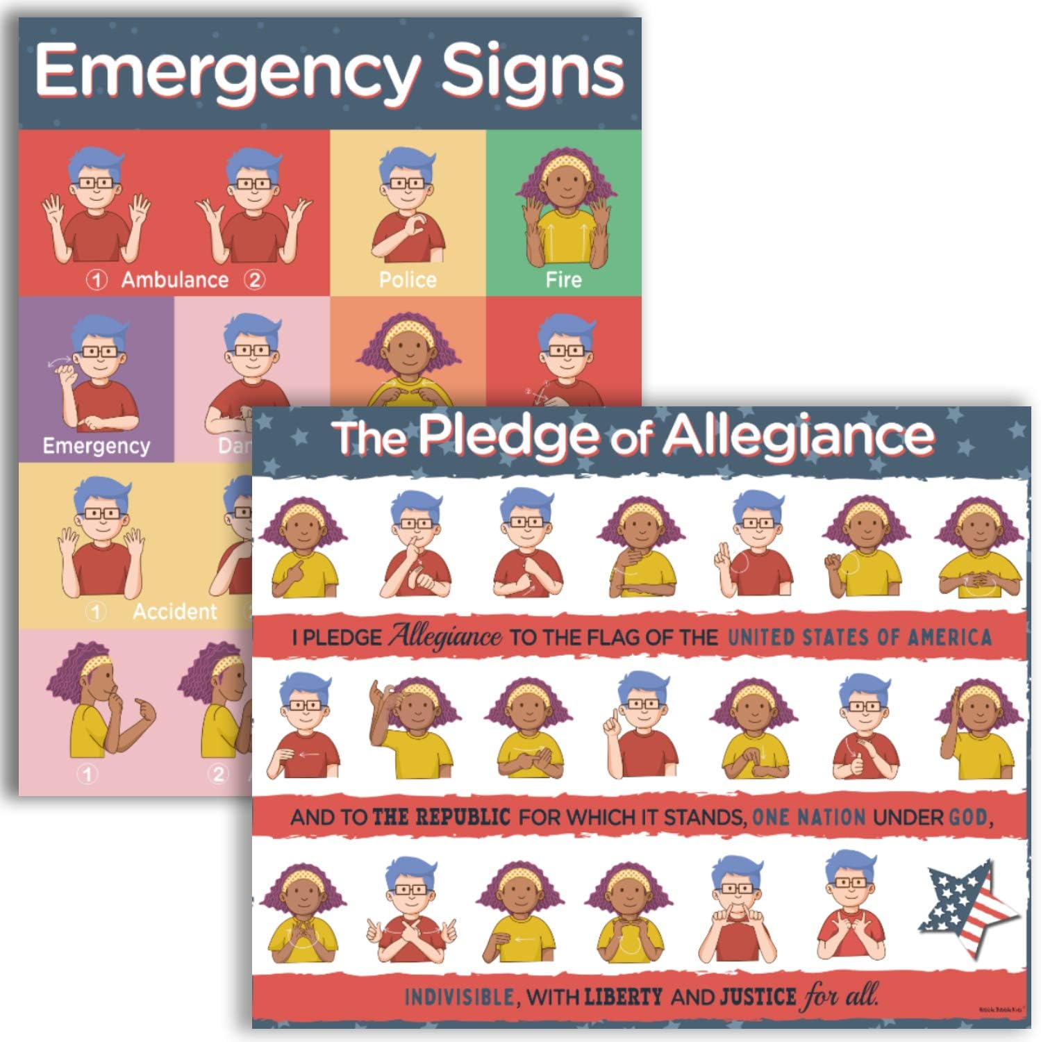 Amazon.com : American Sign Language Poster Pack - 16 x 20" Sign ...