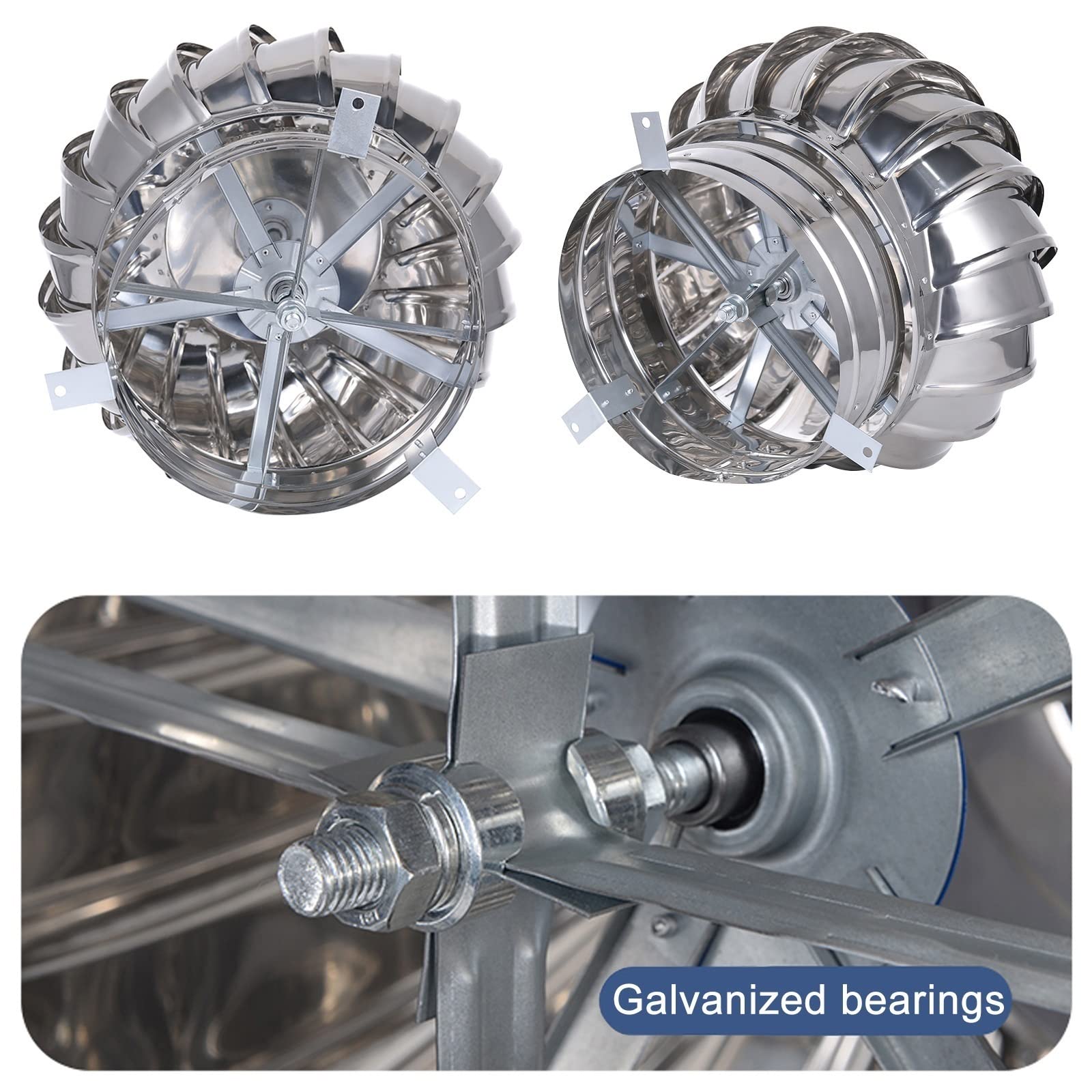 Stainless Steel 304 Non Power Roof Ventilator, Roof Vent For Leak Proof ...