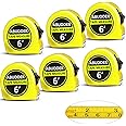 6 Pieces Tape Measures 6 ft,Metric Measuring Tape Retractable, Self ...
