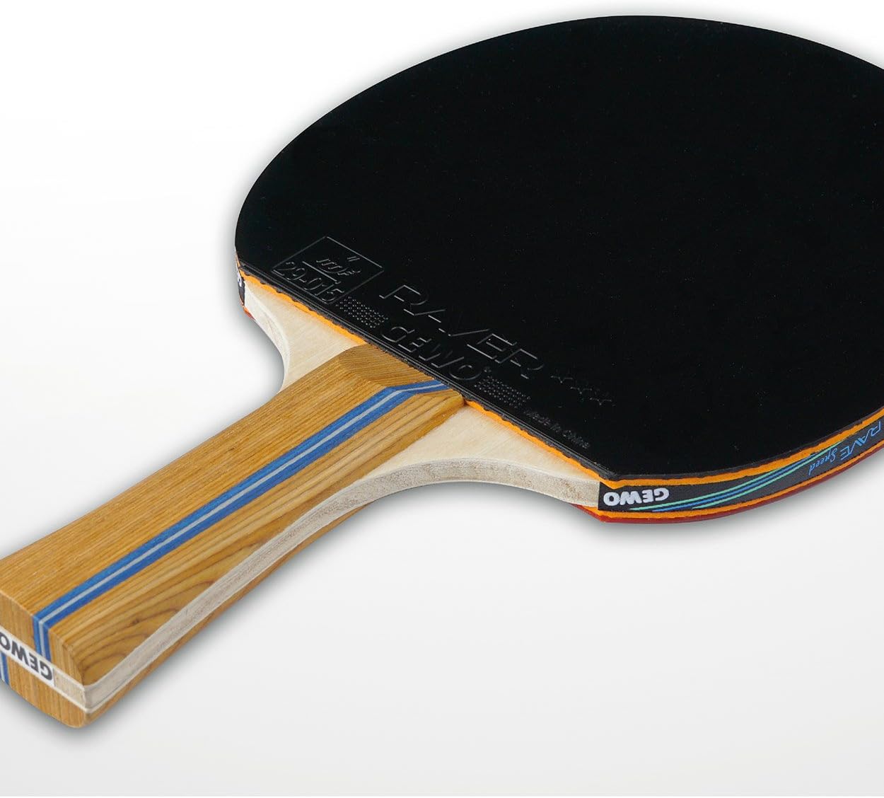 GEWO Table Tennis Bat Speed Concave with 2.0 mm Thick Raver Pads, Brown ...