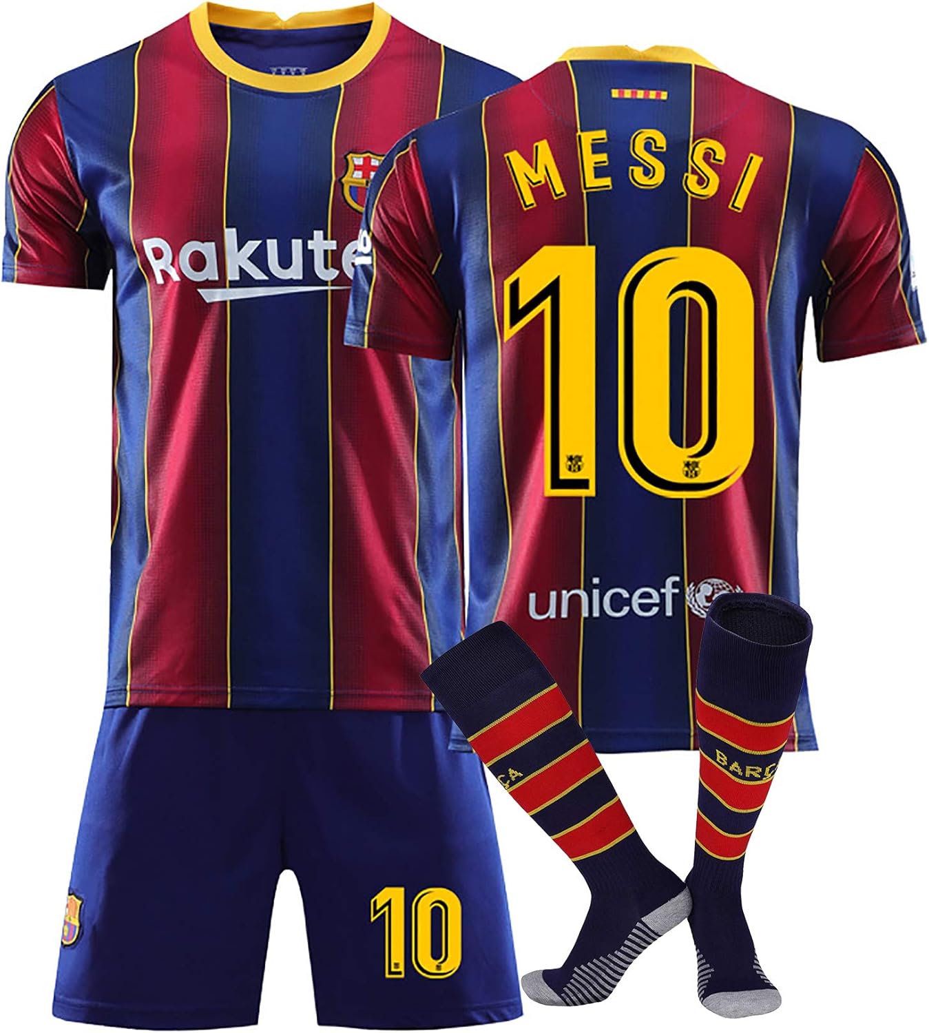 Youth Sportswear Leo Messi 10 Kids Soccer Jersey Football Socks Set ...