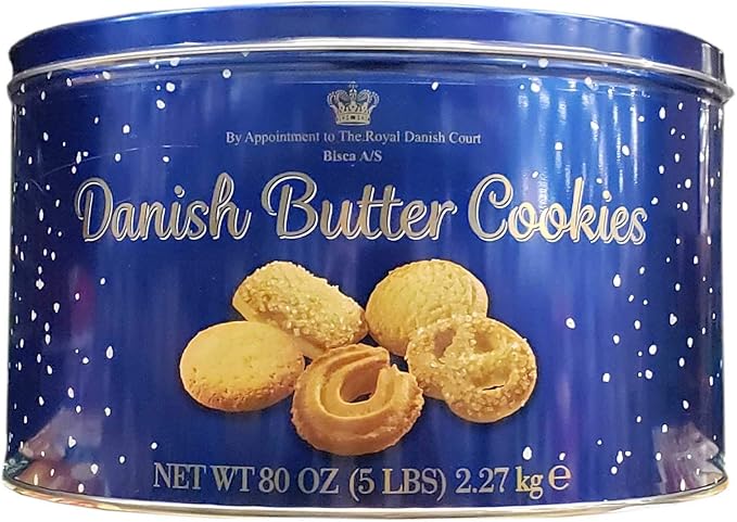 Bisca Danish Butter Cookies Pack Net Wt (80 Oz),, (): Amazon.com ...
