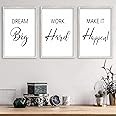 Amazon.com: Motivational Positive Sign Wall Decor 11x16 Inch Office Set ...