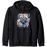 Amazon.com: Pug Watercolor Dog For Pug Lovers T-Shirt : Clothing, Shoes & Jewelry