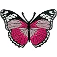 Amazon.com: Dark Pink Butterfly Embroidered Iron on Patches