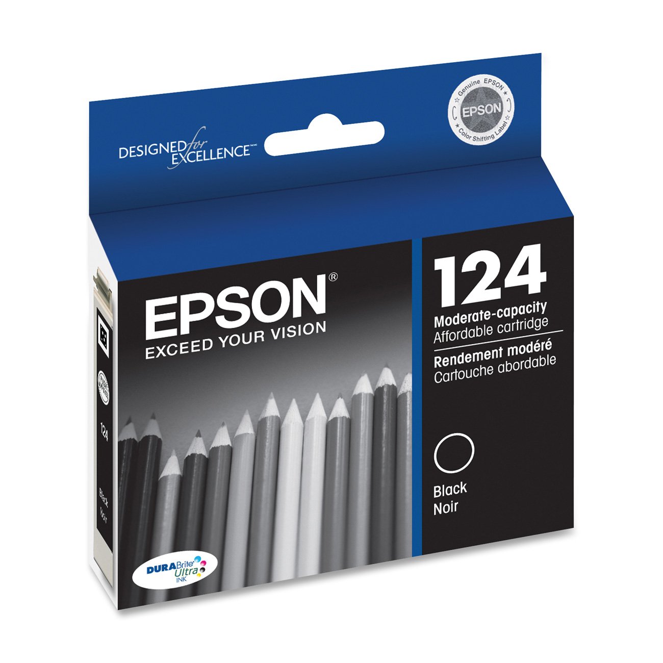 Epson T124120 DURABrite Ultra 124 Moderate-Capacity Inkjet Cartridge ...