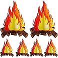 Amazon.com: Boao 6 Set Fake Fire Fake Flame Camping Decoration 3D ...