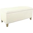 Amazon.com: HomePop Storage Bench, Pearl Cream, Rectangle : Home & Kitchen