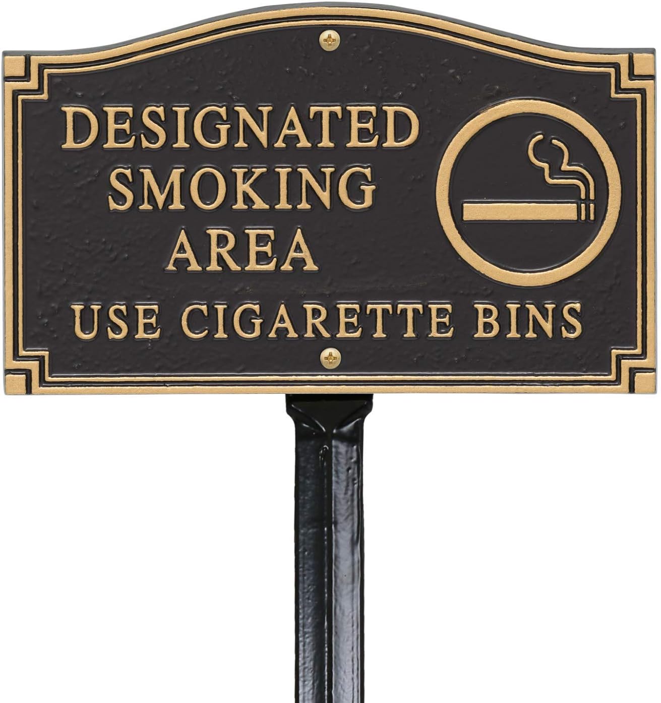 Amazon.com: SmartSign Designer Designated Smoking Area Sign, Decorative ...
