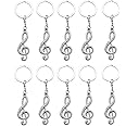Amazon.com: SenseYo 10 Pcs Musical Note Key Chain Metal Music Symbol G ...