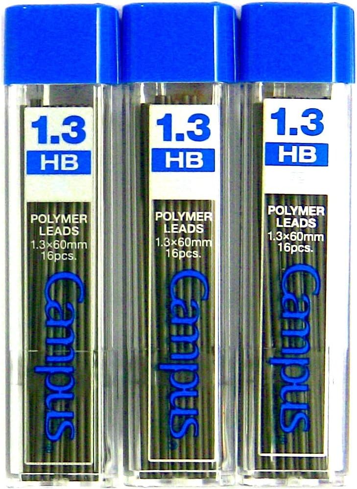 Kokuyo Campus Mechanical Pencil Lead, 1.3mm, HB (PSR-CHB13N), 16 Leads ...