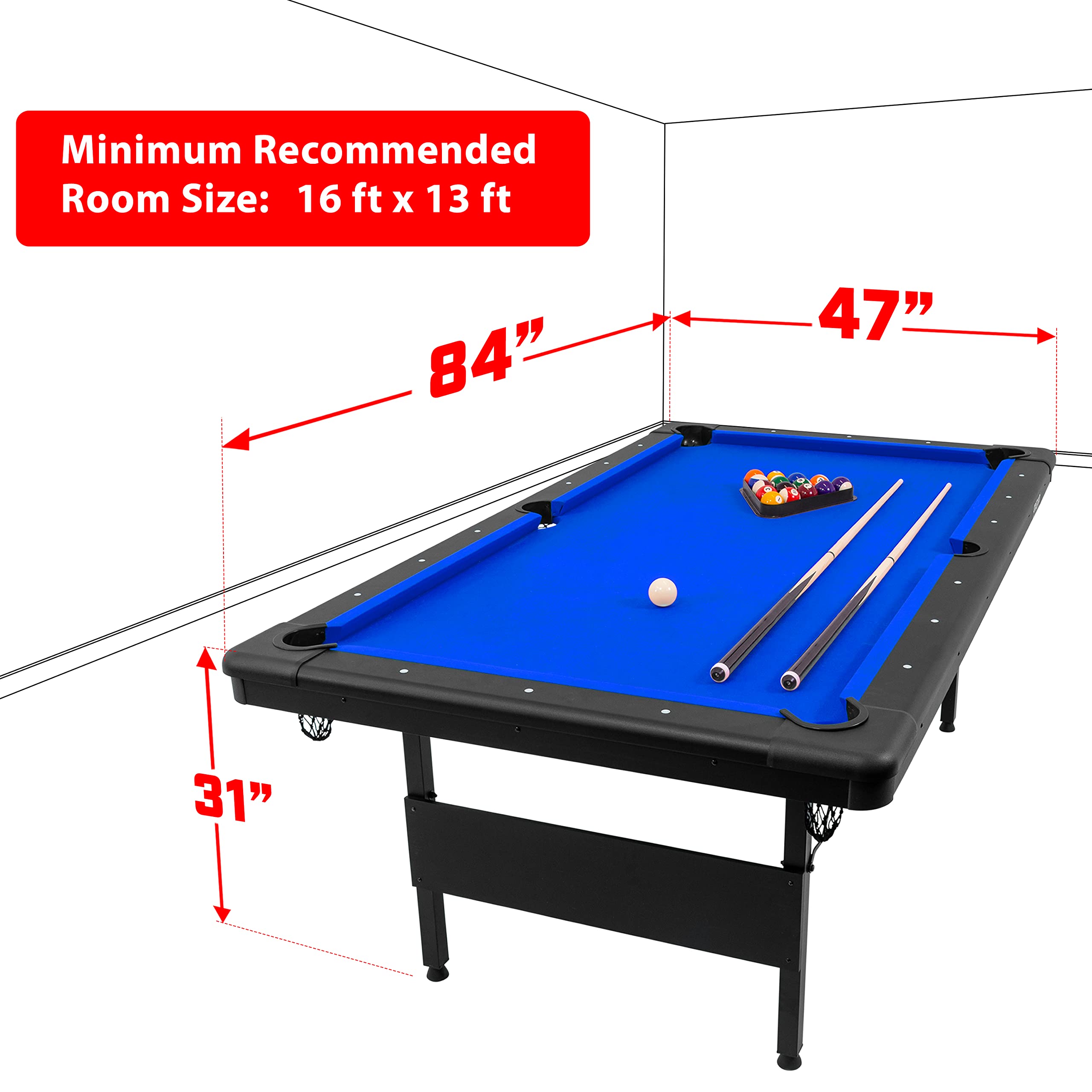 Mua GoSports 6, 7, or 8 ft Billiards Table - Portable Pool Table ...