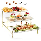 Amazon.com: 3 Tier Serving Tray Set with Large Collapsible Rack and ...