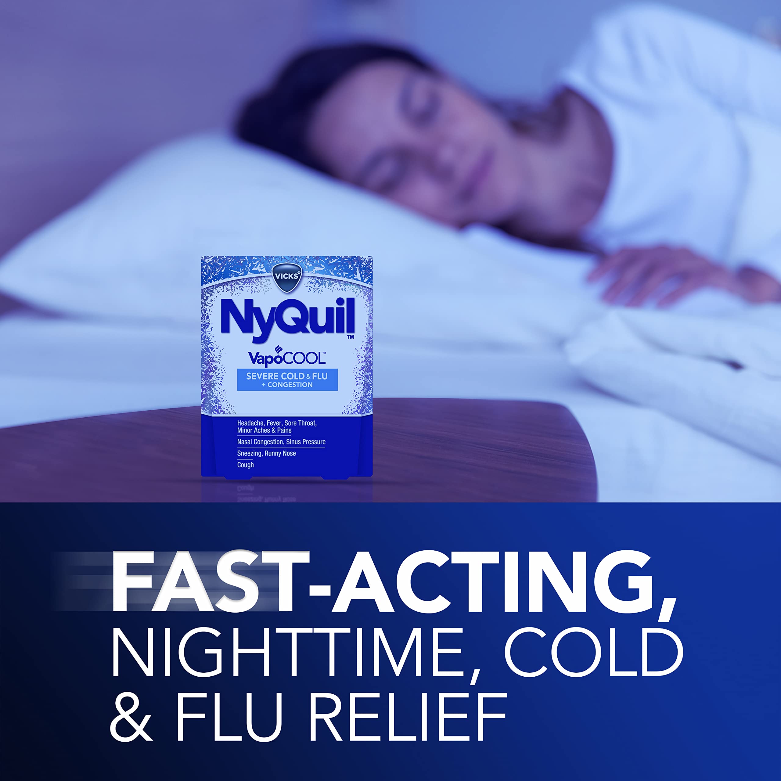 Mua NyQuil VapoCOOL SEVERE Cold & Flu, + Congestion Medicine, Nighttime ...