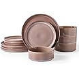 Amazon.com | MONITO Ceramic Dinnerware Sets - Ceramic Plates and Bowls ...