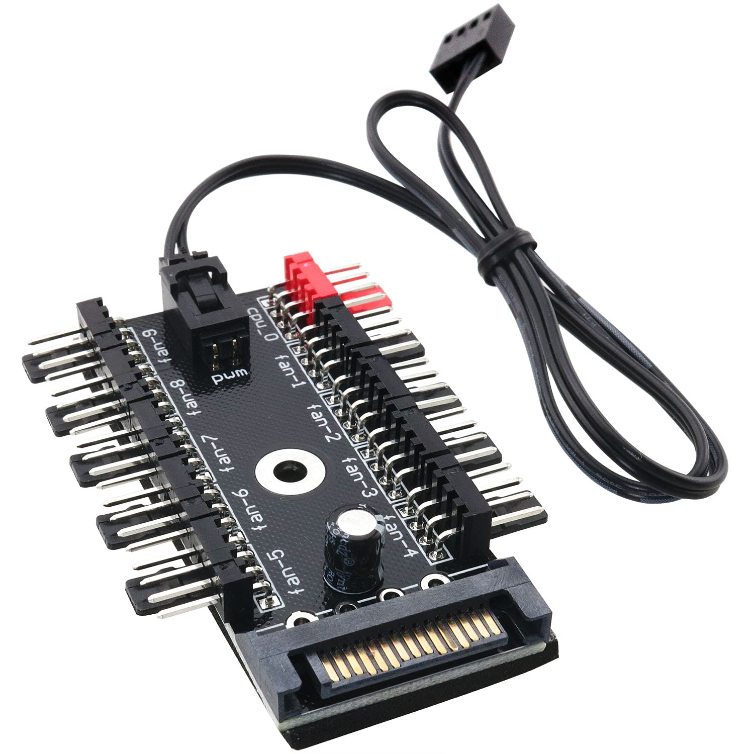 Mua 1PC PC Chassis Fan Hub CPU Cooling HUB Fan PWM Hub SATA Controller ...