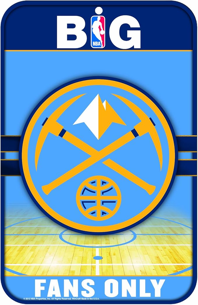 Amazon.com : NBA Denver Nuggets 11x17-Inch Sign : Sports Fan Street ...