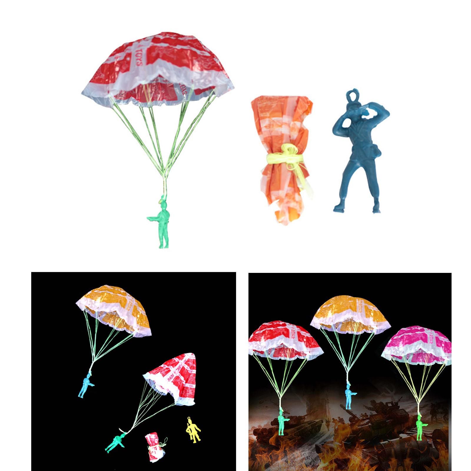 Mua 10 Pcs Parachute Toys Gadgets Throwing Flying Toys Without Battery ...