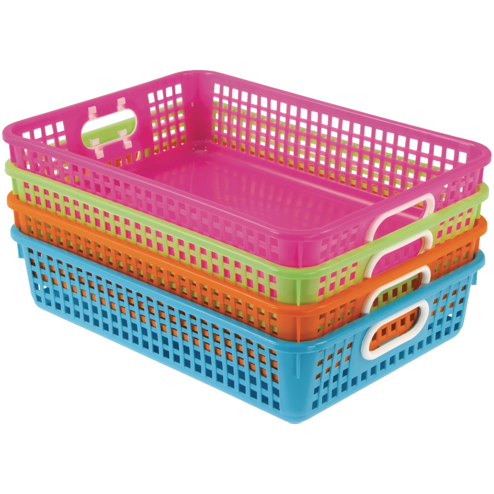 Really Good Stuff - 666019 Plastic Desktop Paper Storage Baskets for ...