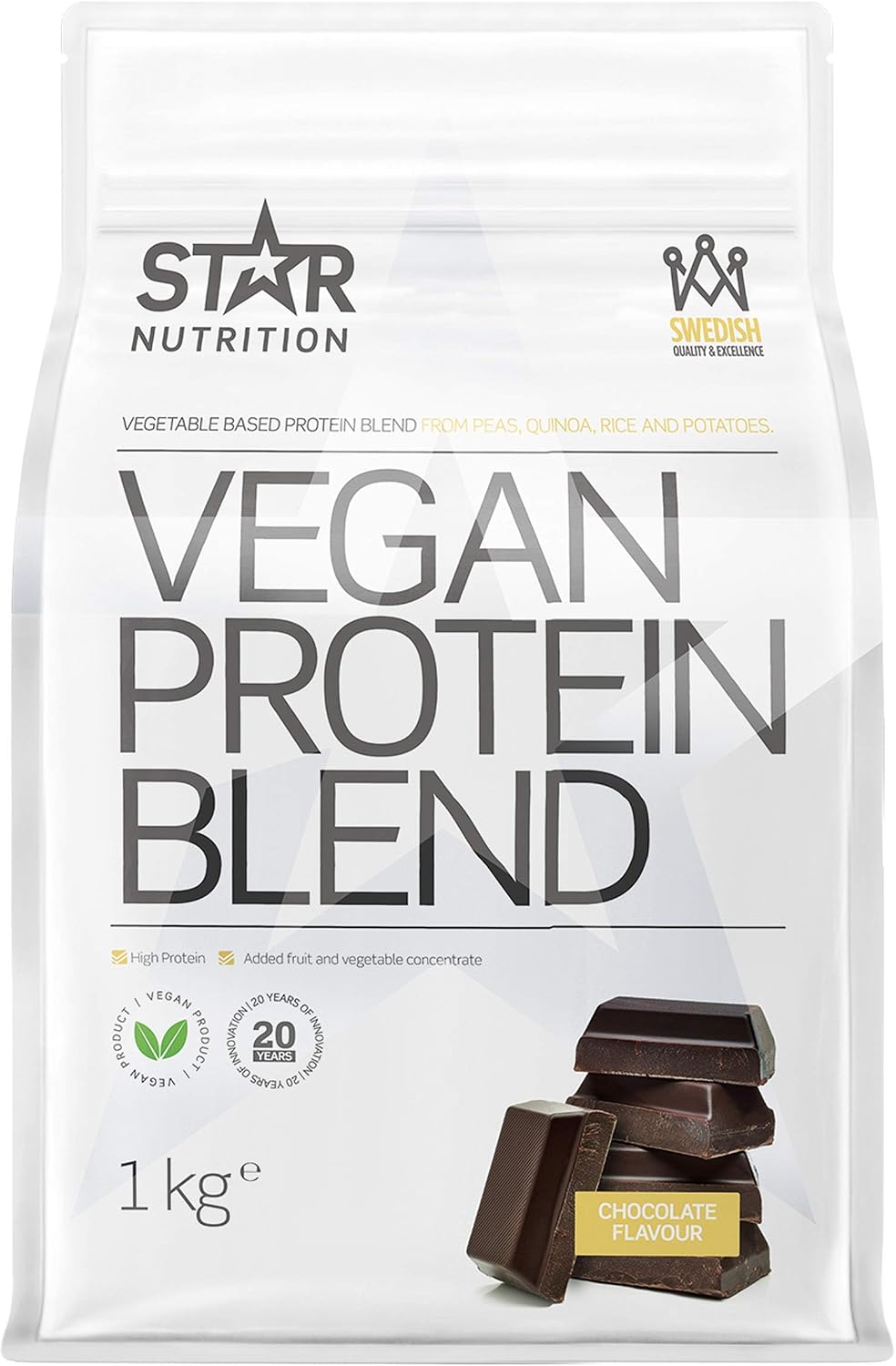 Vegan Protein Blend by Star Nutrition | Contains Vitamins and Minerals ...