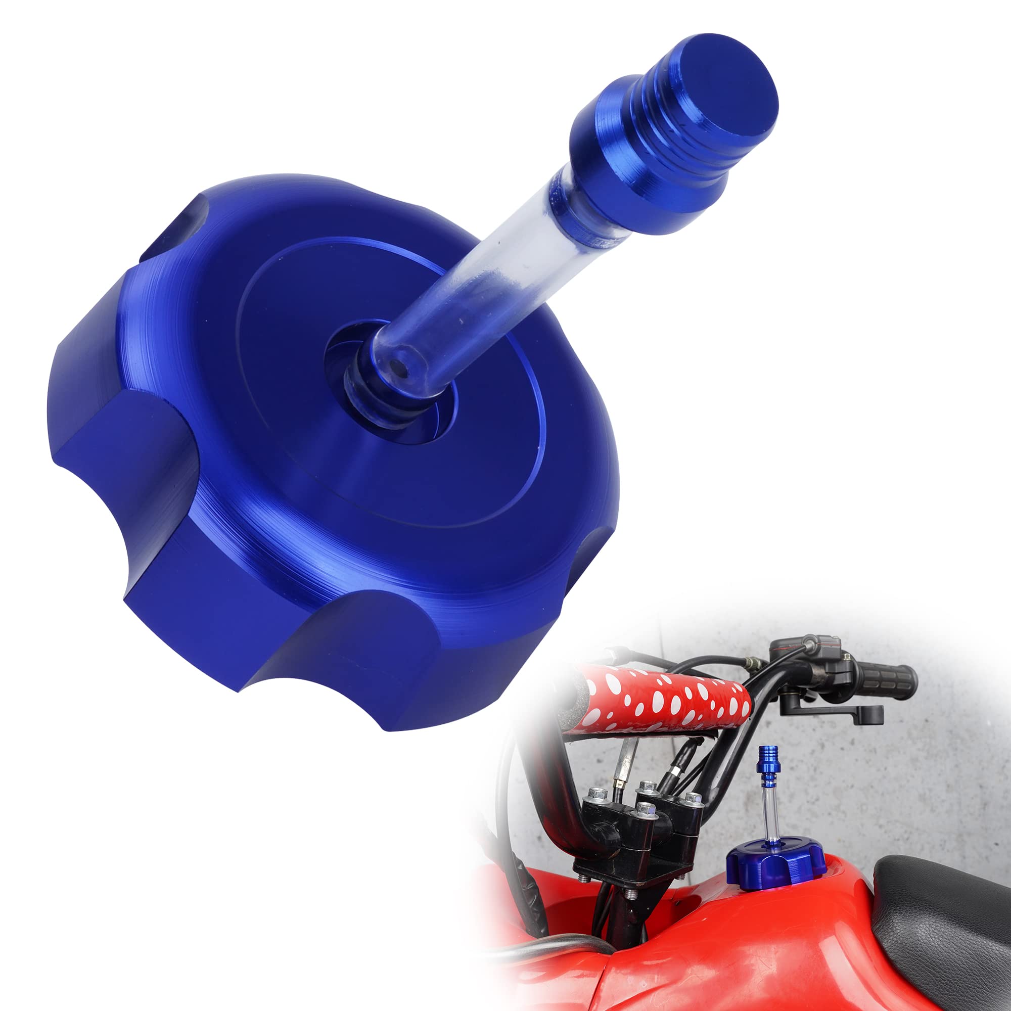 Fuel Cap CNC Billet Gas Tank Cap with Anti-Leak Vent Tube Fits for 50cc ...