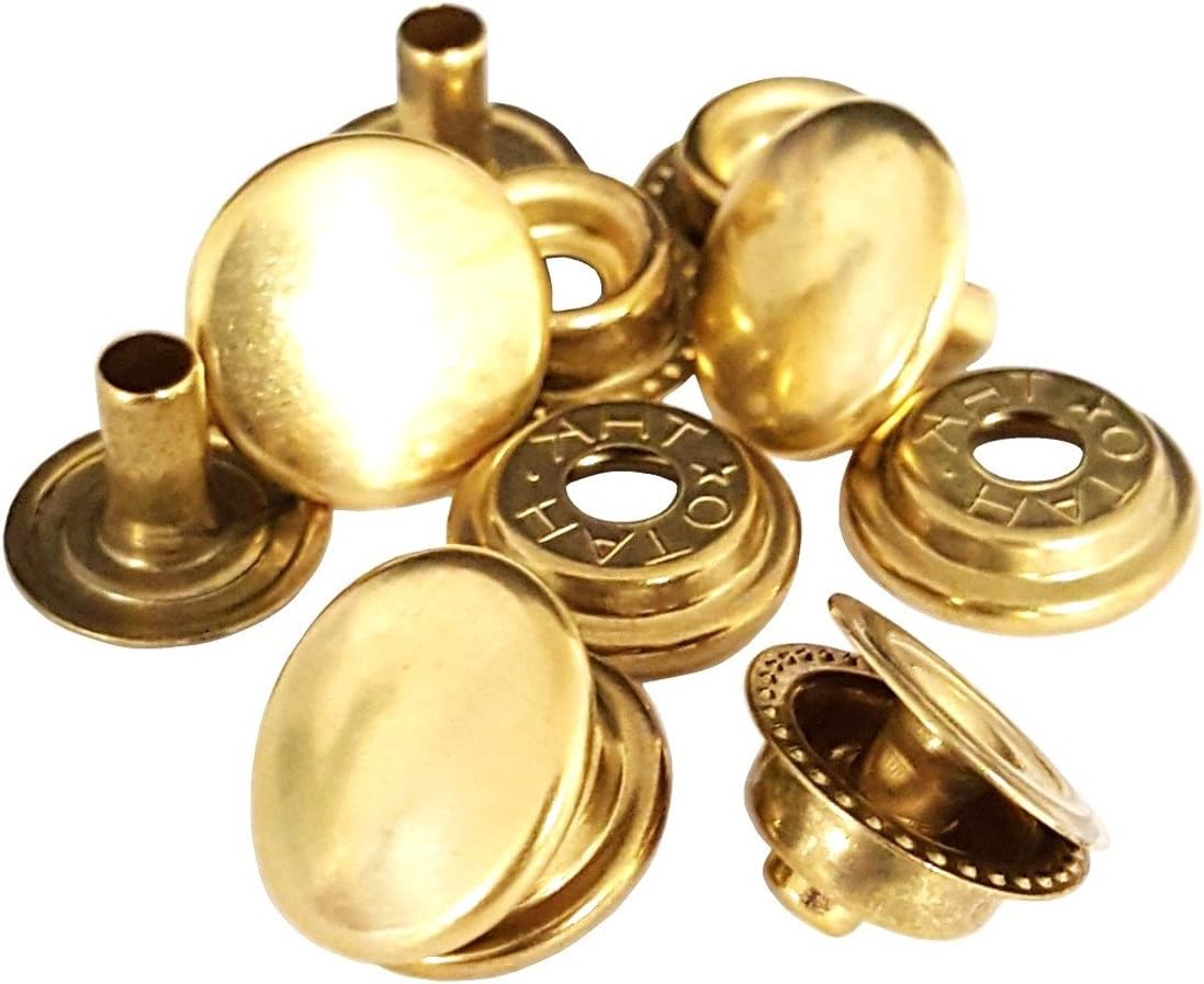 Amazon.com: Solid Brass Button snap 5/16" Makes 10 Complete Sets