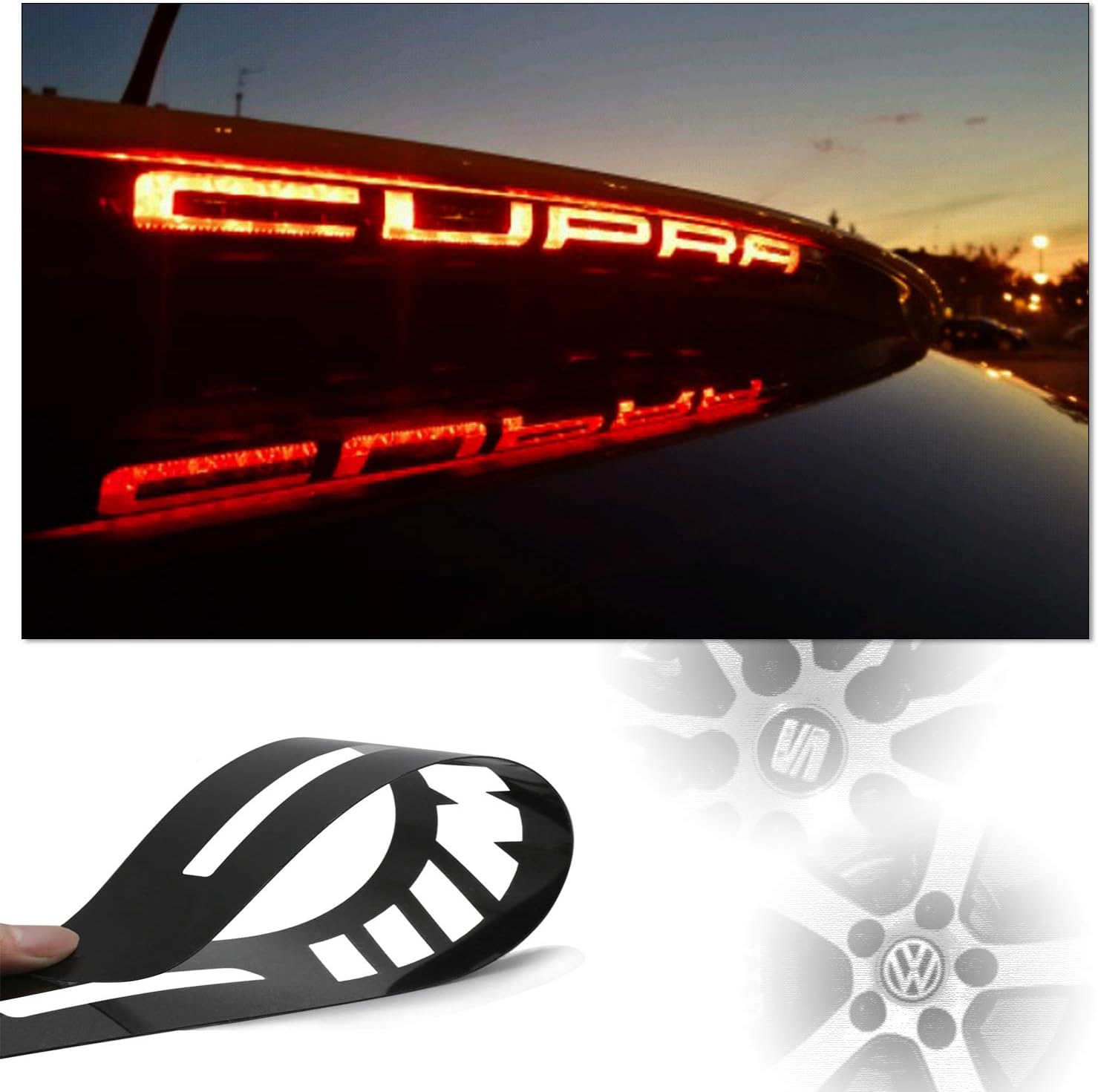 3rd Brake Light Overlay Sticker Seat Leon CUPRA Carbon Fiber Vinyl ...