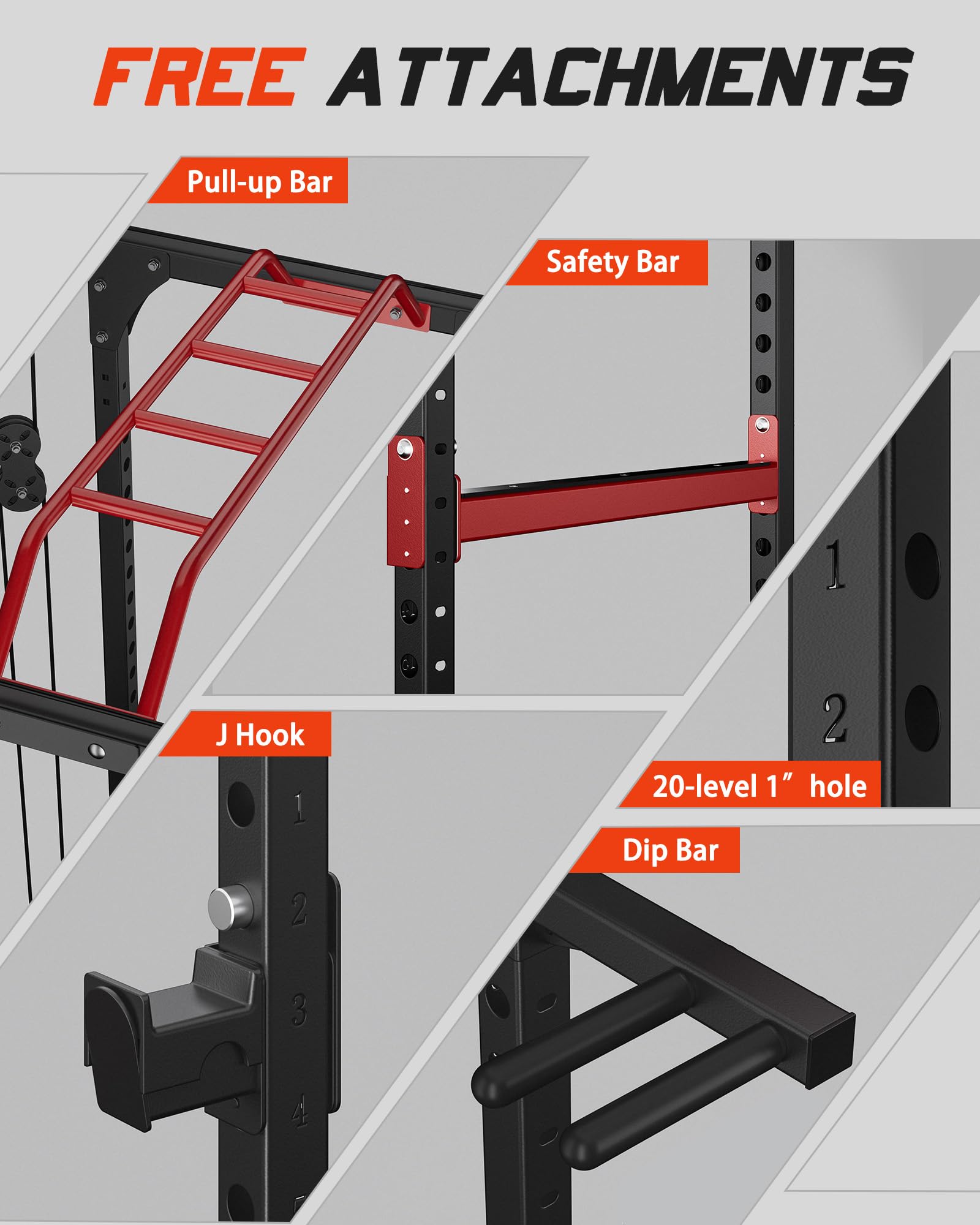 Mua Power Cage - 1200lbs Capacity Commercial 2x2 Power Rack with ...