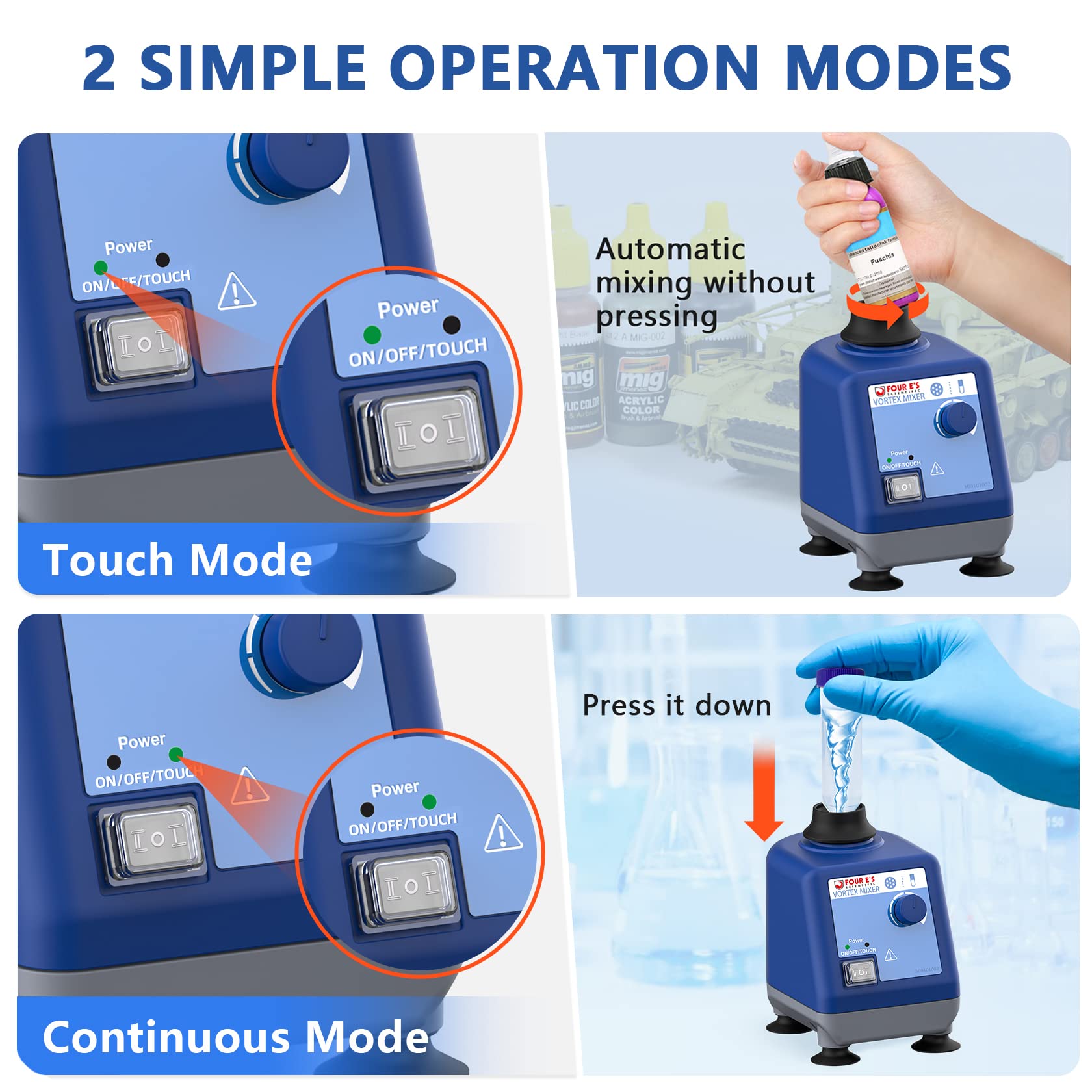 Mua FOUR E'S SCIENTIFIC Laboratory Vortex Mixer with Platform Pad for ...