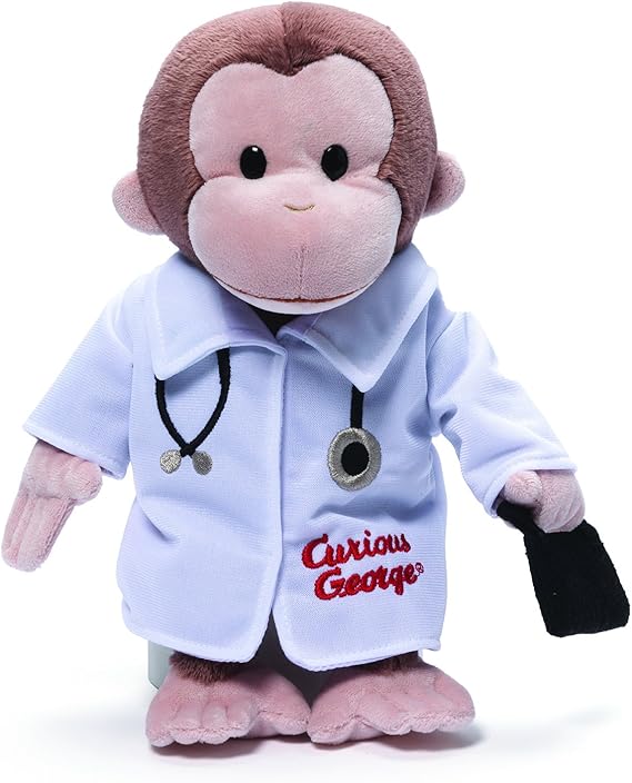 GUND Curious George Doctor Monkey Stuffed Animal Plush, 13", Animals ...