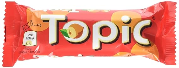 Topic Single Chocolate Bar, 47 g, Pack of 40: Amazon.co.uk: Grocery