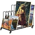 Amazon.com: Tonchean Art Storage Rack with Wheels, Rolling Metal Canvas ...