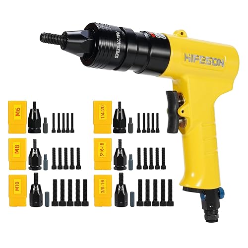 HIFESON Pneumatic Rivet Nut Gun with Self-Locking Head Gun，Quick-Change ...