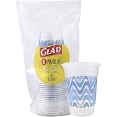 Amazon.com: Glad Everyday Clear Plastic Cups with Red, White, and Blue ...