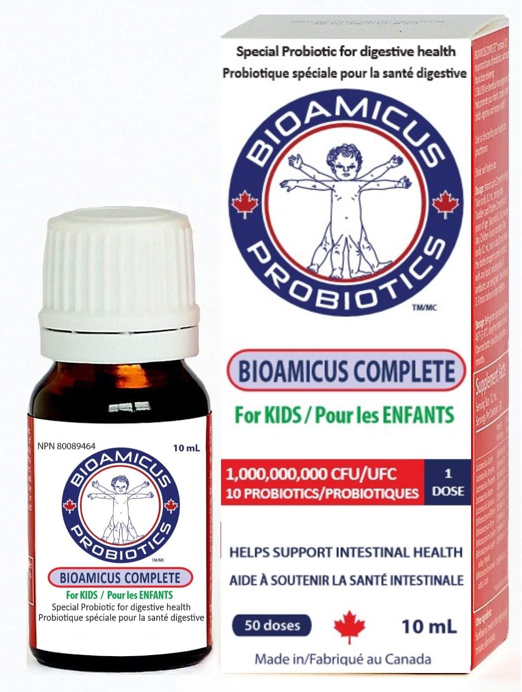 BIOAMICUS COMPLETE PROBIOTIC DROPS - 10 STRAINS: Amazon.ca: Health ...