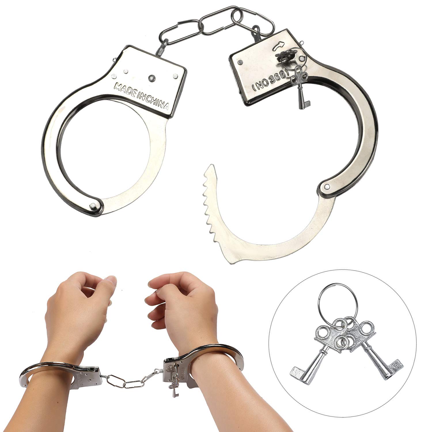 Mua Beelittle Police Costume Accessories Hat Handcuffs Policeman Badge ...
