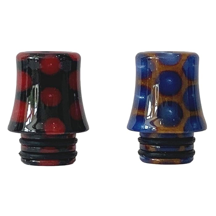 Buy 2 Pack Set, 510 Curved Honeycomb Epoxy Resin Drip Tip Mouthpieces ...