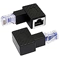 Amazon.com: RIIEYOCA 90 Degree Ethernet Adapter,Up Angle RJ45 Male to ...