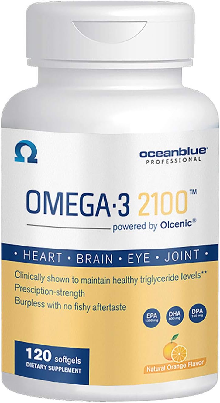 Ocean Blue Omega-3 2100-120 Softgels - Top-Rated Fish Oil - EPA - DHA ...