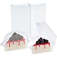 Amazon.com: Cake Slice Plastic Container with Hinged Lid Wedged Shape ...