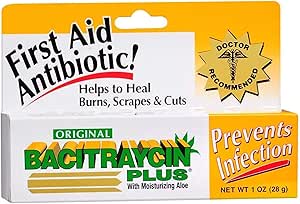 Bacitraycin Plus First Aid Antibiotic, Original, with Moisturizing Aloe ...