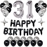 Amazon.com: SHUNTAI 31st Birthday Decorations for Men Women 31 Balloons ...