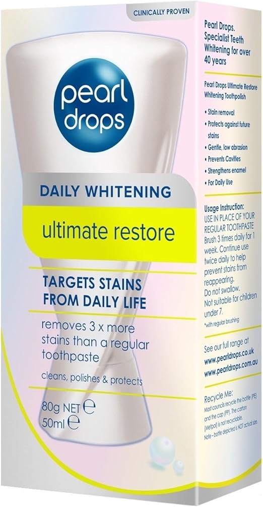 Pearl Drops Ultimate Restore Toothpaste 50ml: Amazon.co.uk: Health ...