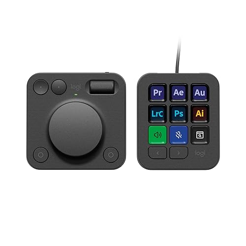 Logitech Mx Creative Console 9 Customizable Lcd Keys Stream Deck Accessories Control Dial For