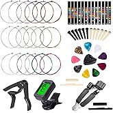 Amazon.com: LOMEVE Guitar Accessories Kit Include Acoustic Strings ...
