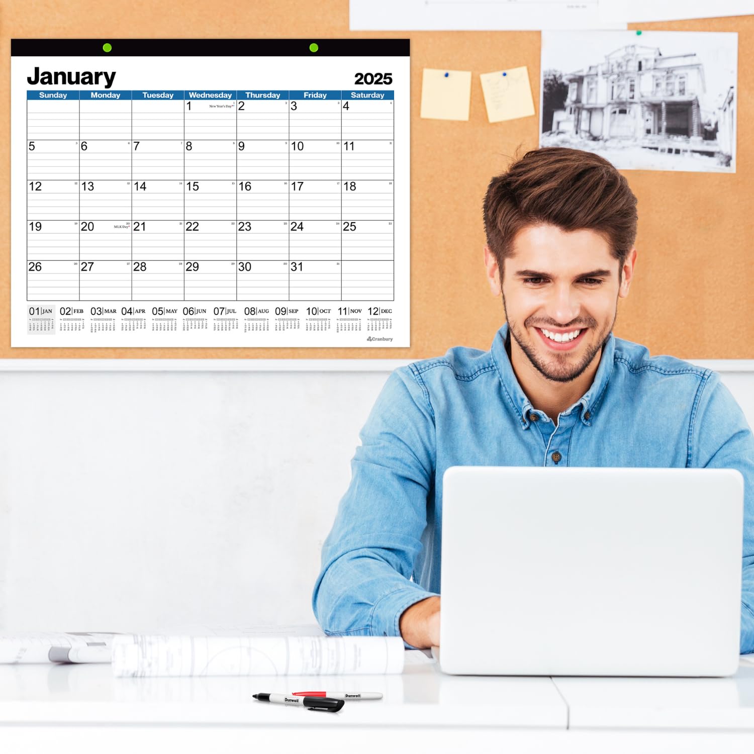 Mua CRANBURY Large Desk Calendar 2025, Use Now to Dec 2025, 22x17 ...