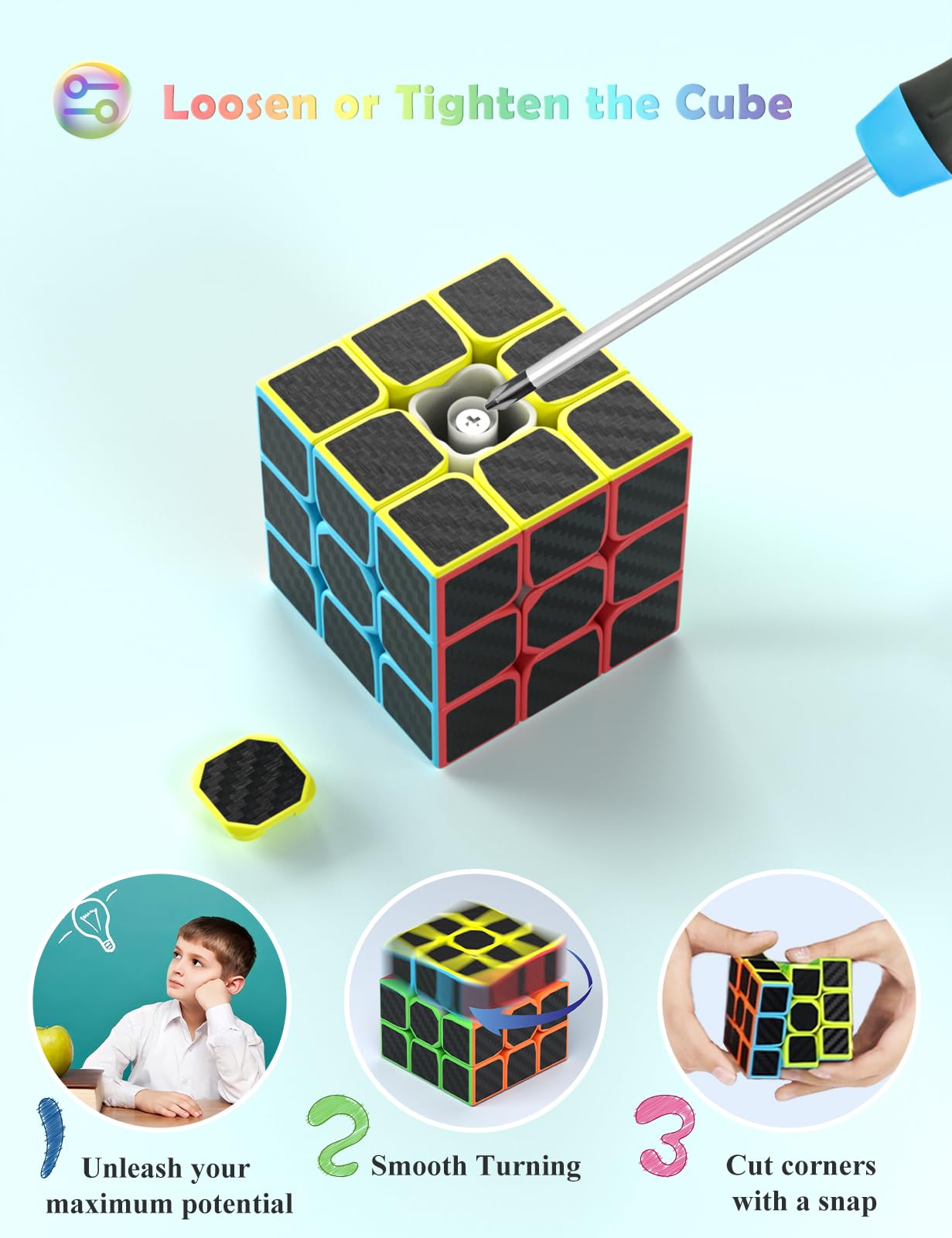 Mua ROXENDA Speed Cube Set, Magic Cube Set of 2x2x2 3x3x3 Pyramid Cube ...