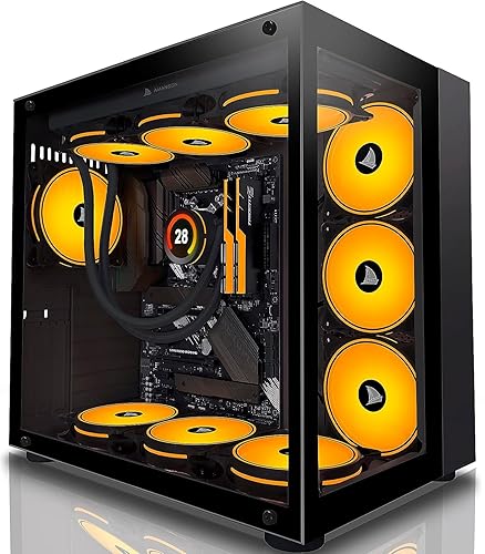 AMANSON PC CASE ATX Gaming PC Cases ，Mid-Tower USB 3.0 with Double ...
