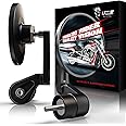 Amazon.com: MZS Motorcycle Bar End Mirrors, Thread Handlebar Rear View ...