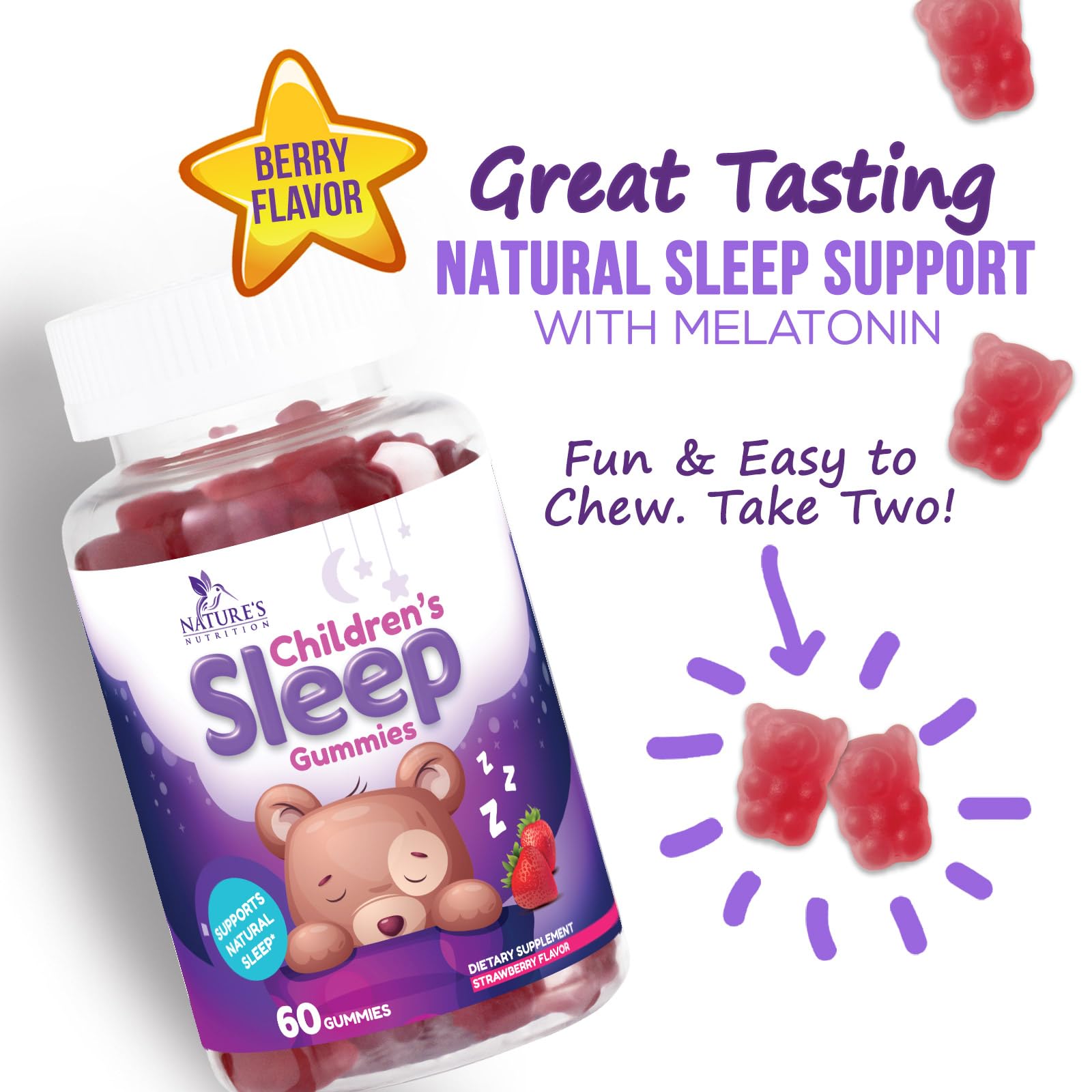 Mua Kids Sleep Gummies 2mg - Children's Sleep Gummy with Melatonin, Non ...